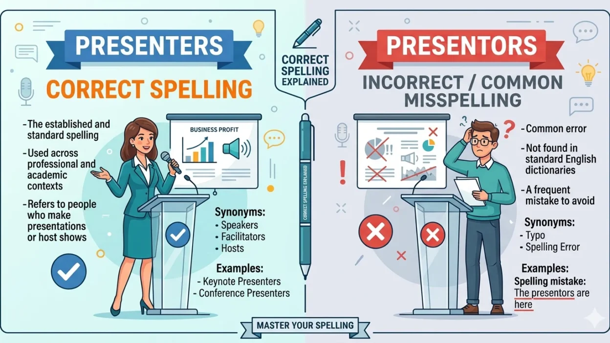 Presenters vs Presentors – Correct Spelling Explained ️